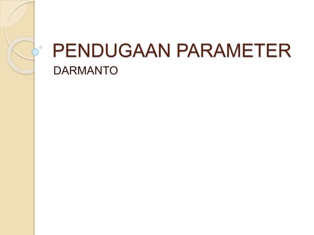 Estimasi Parameter (Teori Estimasi) | PDF