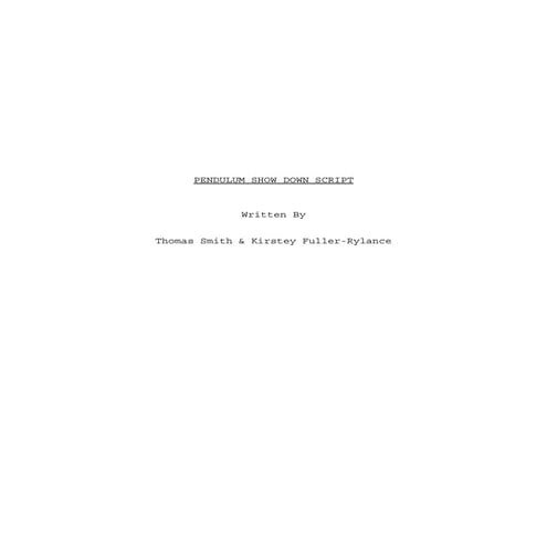 Pendulum Show Down Script Pdf