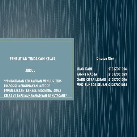 PENELITIAN SMP SWASTA MUHAMMADIYAH KELOMPOK SUHADA.pptx