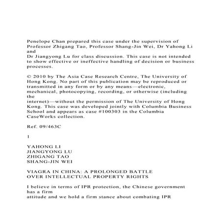 Penelope Chan prepared this case under the supervision of Prof.docx