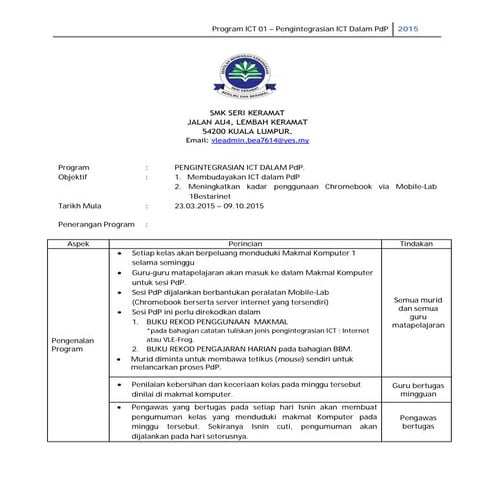 Program Pengintegrasian ICT di dalam PdP | PDF