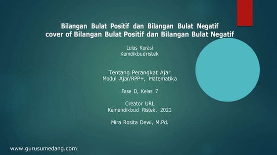 Modul Ajar Matematika Kelas 7 Bab 5 Fase D | DOC