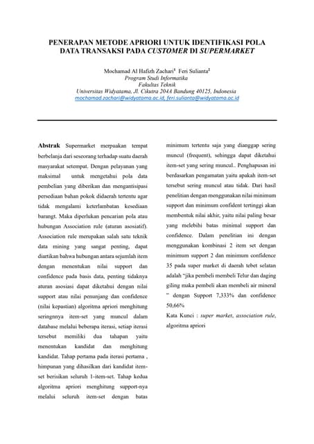 PPT ASOSIASI DATA MINING MENGGUNAKAN RAPID MINER | PPTX