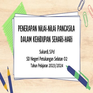 Pancasila Sebagai Nilai Kehidupan powerpointpptx | PPTX