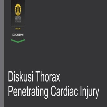 Penetrating cardiac injury | PPTX