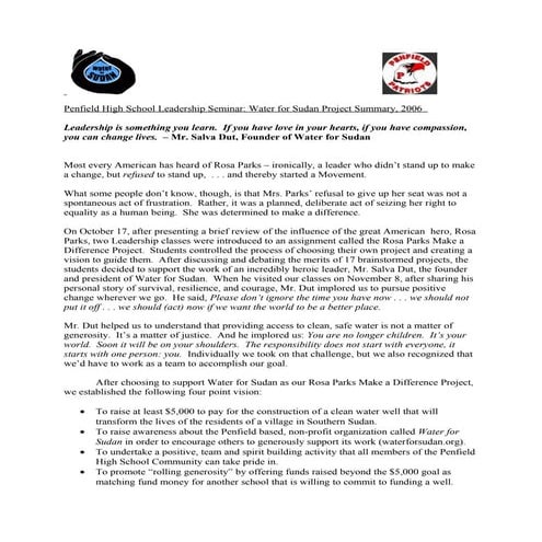 Penfield High School Project Introduction | DOC