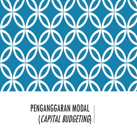 Manajemen keuangan PENGANGGARAN MODAL.ppt