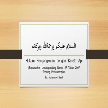 Pengangkutan dengan kereta api (presentasi) | PPTX