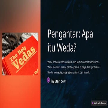 pengantar weda siswa kelas 5 agama hindu | PPTX