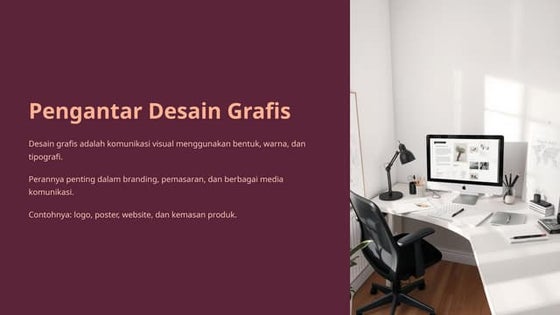 Materi Desain Grafis Lengkap PowerPoint 2025 | PPTX