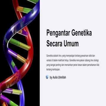 Ppt ilmu genetika dan sejarah perkembangan genetika | PPT