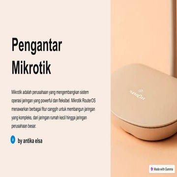 Pengantar-Mikrotik mikrotik materi pertama | PPT