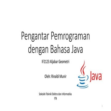 Pengantar pemrograman-dengan-bahasa-java-2017 | PDF