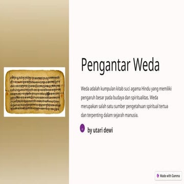 power point pengantar weda sekolah dasar | PPTX