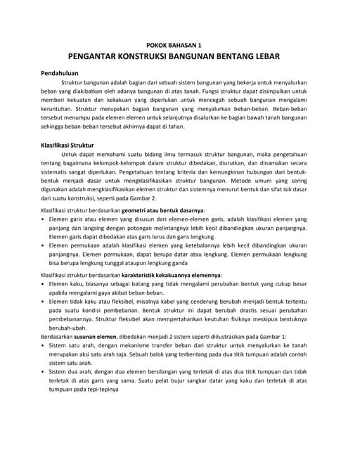 Makalah Struktur Bentang Lebar | DOCX