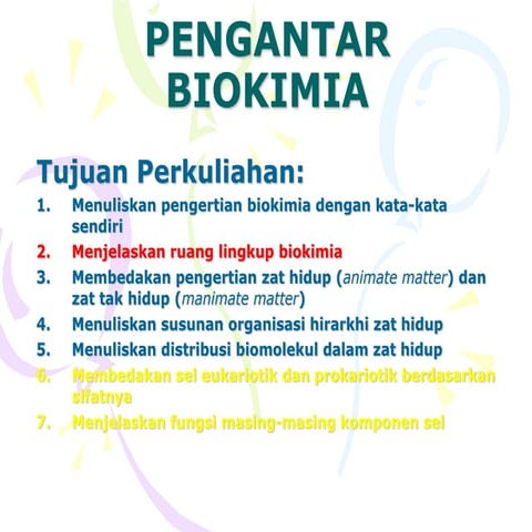 PENGANTAR BIOKIMIA.pptjhdhudhwuidhiwuqhdiwqhdi | PPT