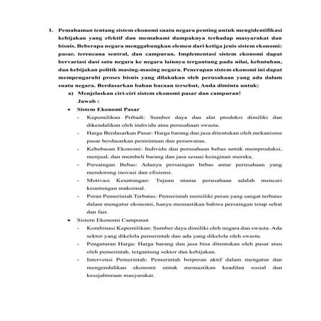 Pengantar Bisnis, Pemahaman tentang bisnis .docx