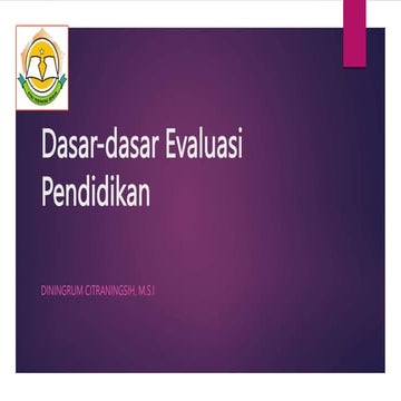 Pengantar Evaluasi Pendidikan sekolah smp dan sma jawa timur .pptx