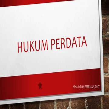 Pengantar hukum perdata | PPTX