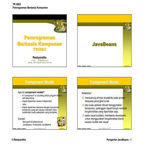 Pengantar javabeans | PPT