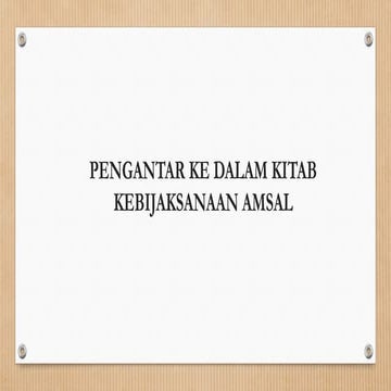 Pengantar Mengenal Kitab Amsal.pptx