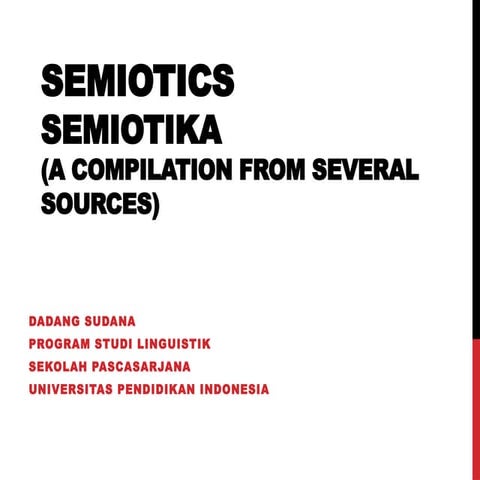 Pengantar Semiotics linguistik dalam ilmu | PPT