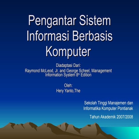 Pengantar sistem informasi berbasis komputer | PPT