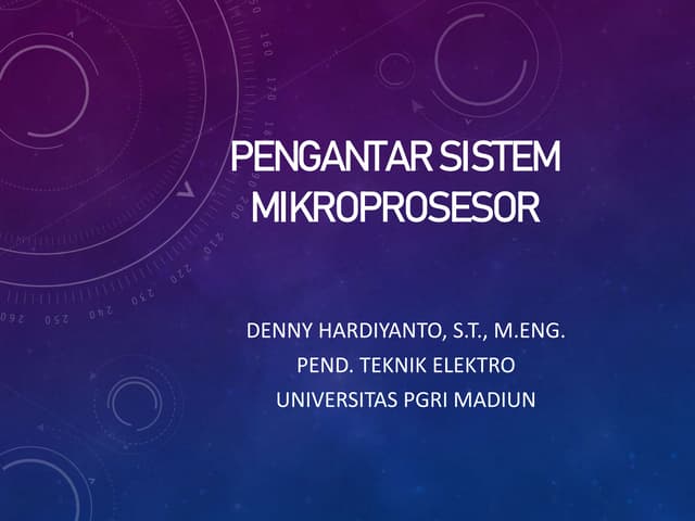 Dasar dasar mikrokontroler | PPTX