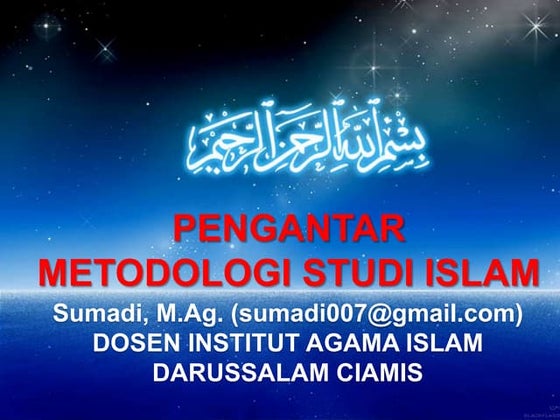Power Point Pengantar Studi Islam | PPTX