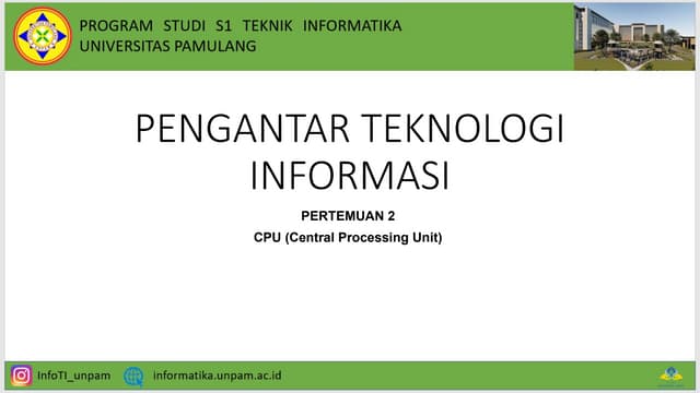 Presentasi seputar CPU | PPTX