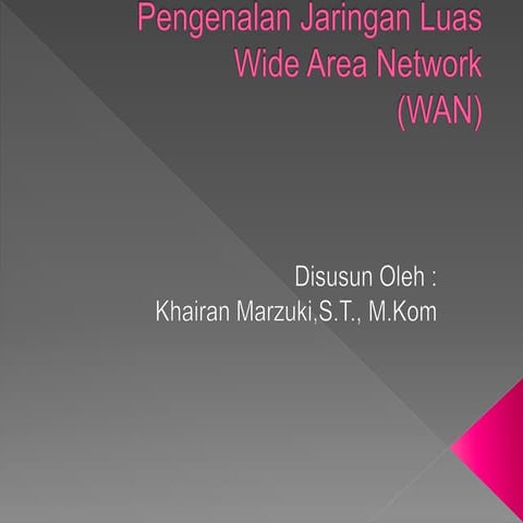 Pengantar WAN MK Pengantar jaringan Komputer | PPT