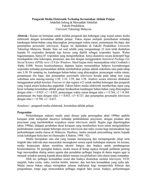 Contoh Dapatan Kajian PBS PA | DOCX