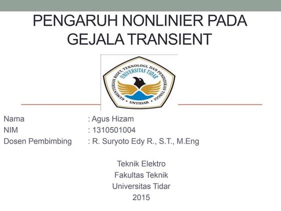 Pengaruh nonlinier pada gejala transien | PPT