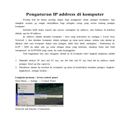 Cara Setting IP Address | PPTX