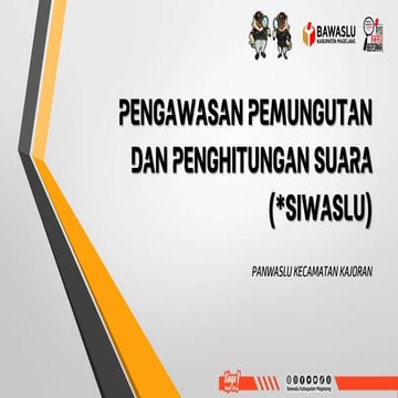 PENGAWASAN PUNGUT HITUNG PTPS.pptx MATERI TENTANG PENGAWASAN PUNGUT ...