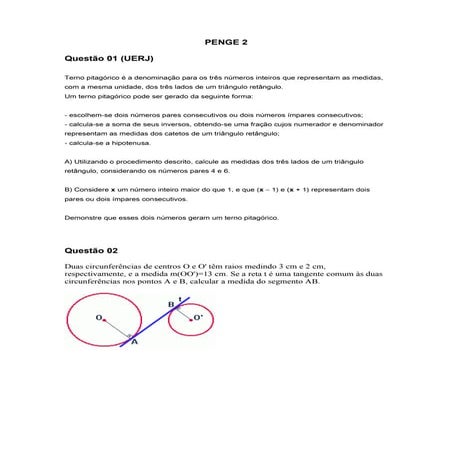 Trigonometria – exercicios resolvidos triagulo | PDF