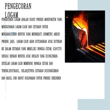 salah satu metoda pengecoran logam .pptx