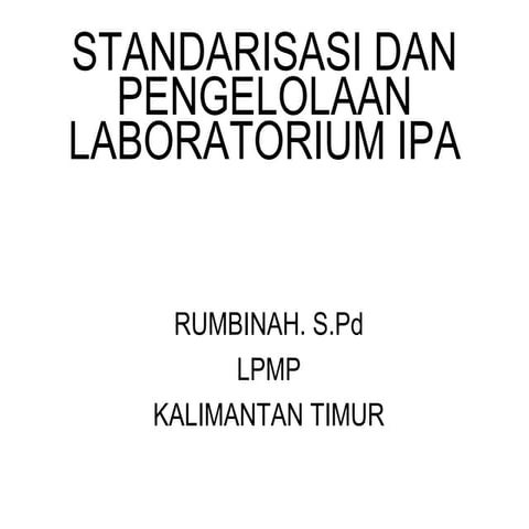 Pengelolaan laboratorium-ipa | PPT