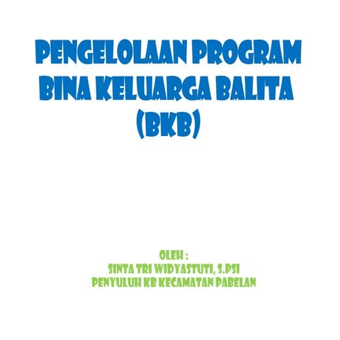 Modul pengelolaan bkb bkkbn final | PDF