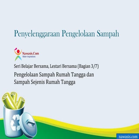 Penyelenggaraan Pengelolaan Persampahan | PDF