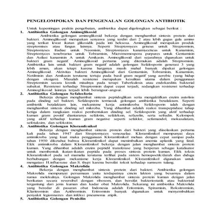 Antibiotik beta Laktam dan Makrolida - Kimia Farmasi 1 | PDF
