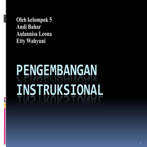 Pengembangan Instruksional untuk PSB | PPTX