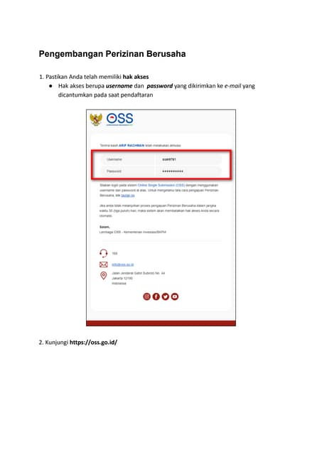 PAPARAN PERIZINAN MELALUI OSS RBA DAN PANDUAN PENDAFTARAN | PDF