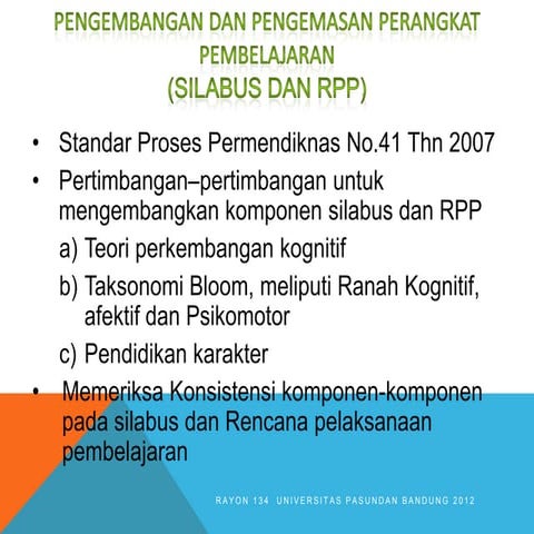 Pengembangan Silabus | PDF