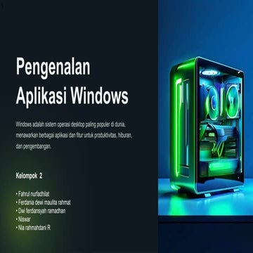 Materi Terkait Pengenalan Aplikasi Windows | PPTX