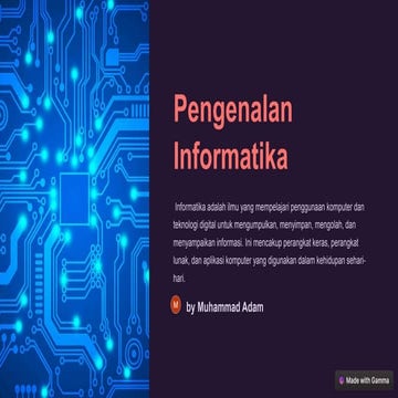 Pengenalan-Informatika Sekolah Menengan Pertama | PPTX