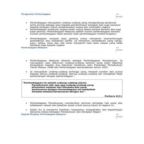 Pengenalan Perlembagaan | DOC