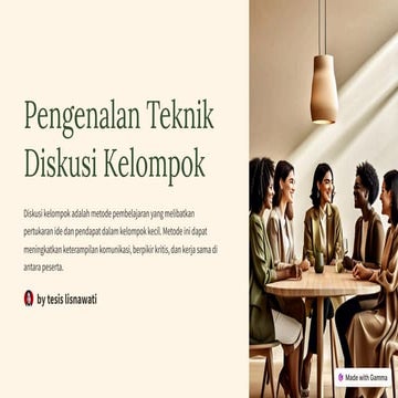 pengenalan diskusi kelompok dalam upaya peningkatan komunikasi secara ...