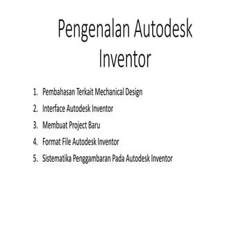 Pengenalan Autodesk Inventor Pptx