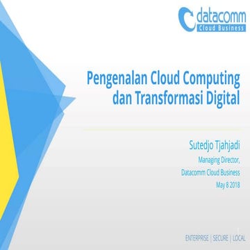 Pengenalan cloud computing dan digital transformation | PPTX